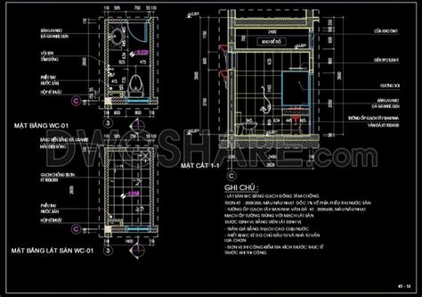 WC Layout Plan And Elevations AutoCAD Drawing Download