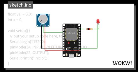 Leitura E Escrita Analogica 05 09 23 Wokwi Esp32 Stm32 Arduino Simulator