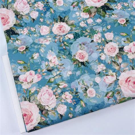 Vintage Rose Fabric Cotton Fabric By The Half Yard Etsy