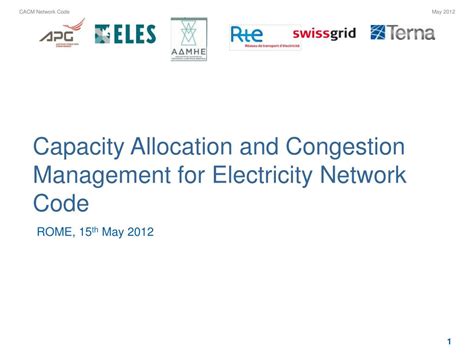 Ppt Capacity Allocation And Congestion Management For Electricity Network Code Powerpoint