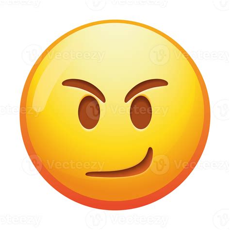 An Angry Smirking Emoji Face Showcasing A Mischievous Grin Combined