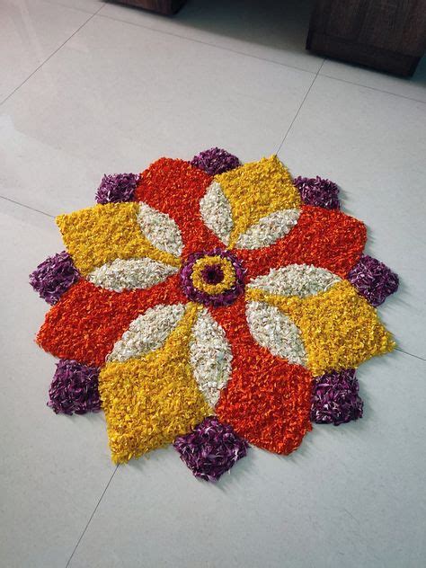 Onam Pookalam Design Simple