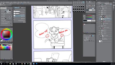 생초보를 위한 클립스튜디오 튜토리얼 5 간단한 만화 그려보기컷선 말풍선 톤 집중선 네이버 블로그