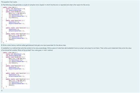 solved 4 6 7 8 9 this question has 3 parts a the following
