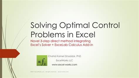 pdf solving optimal control problems in excel novel 3 step direct