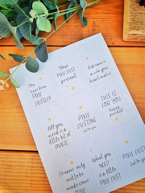 Pixie Dust T Tags White And Black Printable Labels For Florida