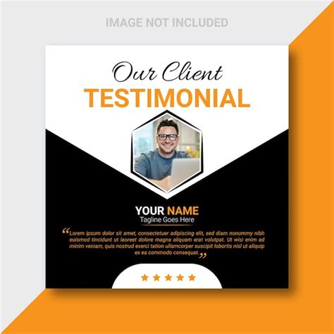 premium vector professional client testimonial design template