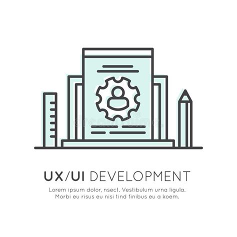 UX UI User Interface And User Experience Process Concept Stock Illustration Illustration Of