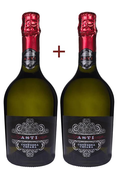 Игристое вино Набор вина Asti Contessa Chiara DOCG Белое Сладкое 0.75 ...