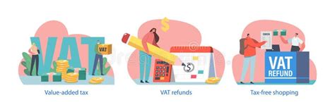 Isolated Elements Related To Value Added Tax Or Vat Consumption Tax