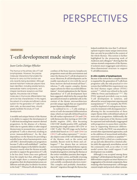 PDF Innovation T Cell Development Made Simple
