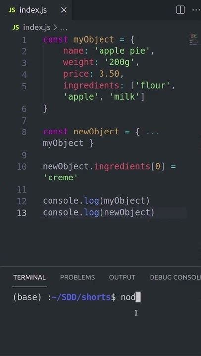Deep Copying In Javascript Using Structuredclone Shorts Youtube