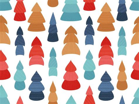 Pattern Christmas Trees 33534091 Vector Art At Vecteezy