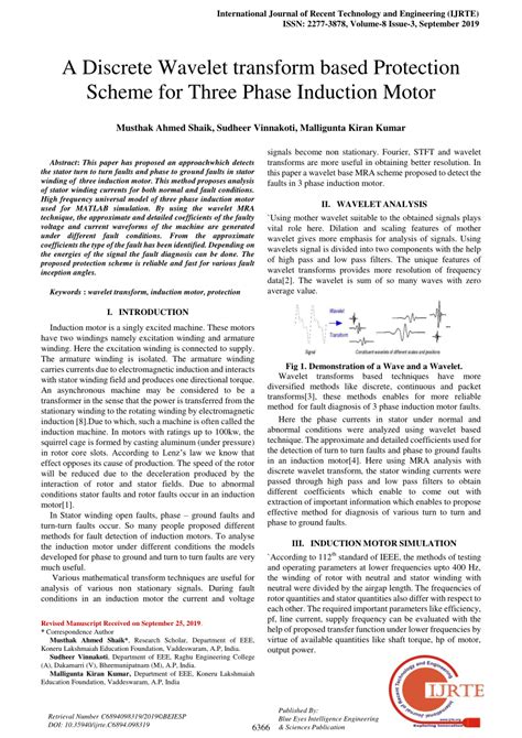 Pdf A Discrete Wavelet Transform Based Protection Scheme For Three