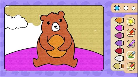 Как да оцветим малко сладко мече Оцветяване за най малките Youtube