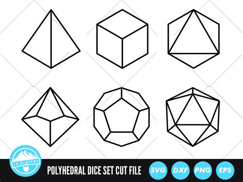Polyhedral Dice Set Svg D20 Dice Graphic By Lddigital · Creative Fabrica
