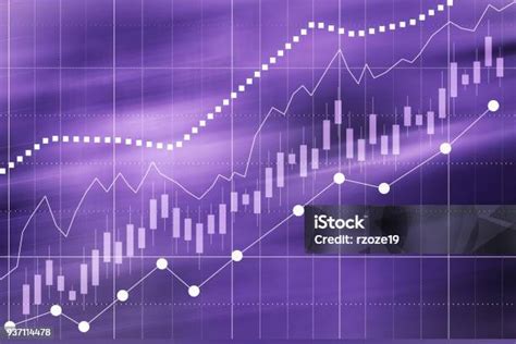 성장의 비즈니스 그래프 증권 거래소에 회사에서 개발 회사 울트라 바이올렛 색상 2018 년입니다 그래프에 대한 스톡 사진 및 기타 이미지 Istock