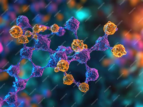 Colorful Molecular Structure Visualization Of Organic Compounds In A