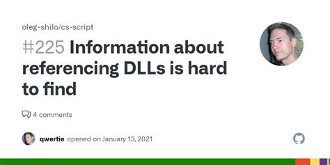 Information About Referencing Dlls Is Hard To Find · Issue 225 · Oleg Shilocs Script · Github