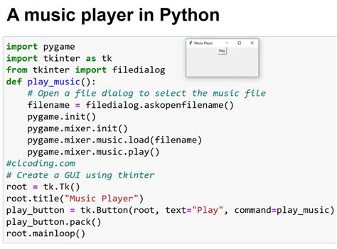 A Music Player In Python