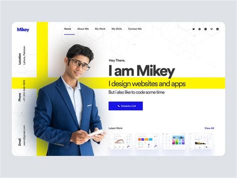 freelancer personal website design ui personal website design