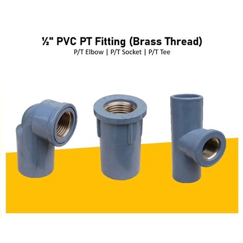 Pvc Pt Socket Tee Elbow Pvc Pipe Fitting With Brass Thread Pvc