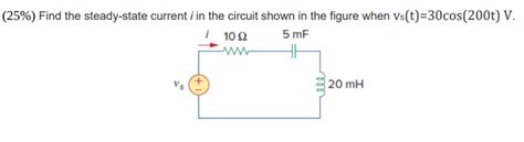 Solved Find The Steady State Current I In The Circuit Chegg