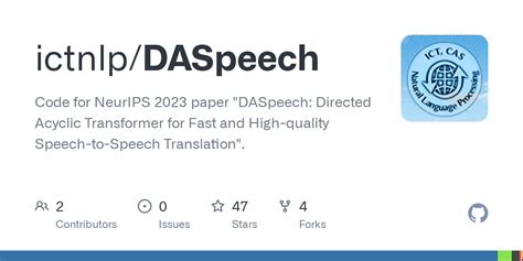 GitHub Ictnlp DASpeech Code For NeurIPS Paper DASpeech Directed Acyclic Transformer