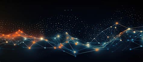 Premium Photo Abstract Background Digital Data Science With Connecting Dots And Lines Generate