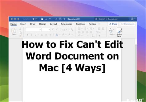 Cara Memperbaiki Tidak Dapat Mengedit Dokumen Word Di Mac 4 Cara