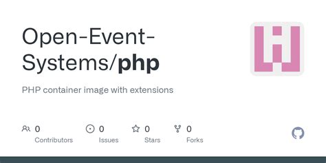 Github Open Event Systemsphp Php Container Image With Extensions