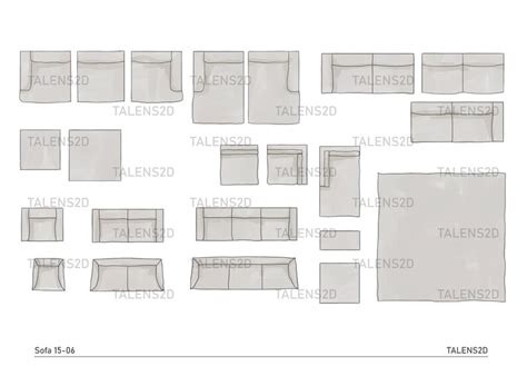 Sofa Top View 2d Top View Png For Floor Plan Png Files For Download Etsy
