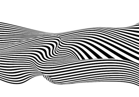 Premium Vector Abstract Black And White Op Art Lines Pattern Swirl Wavy Template Artwork
