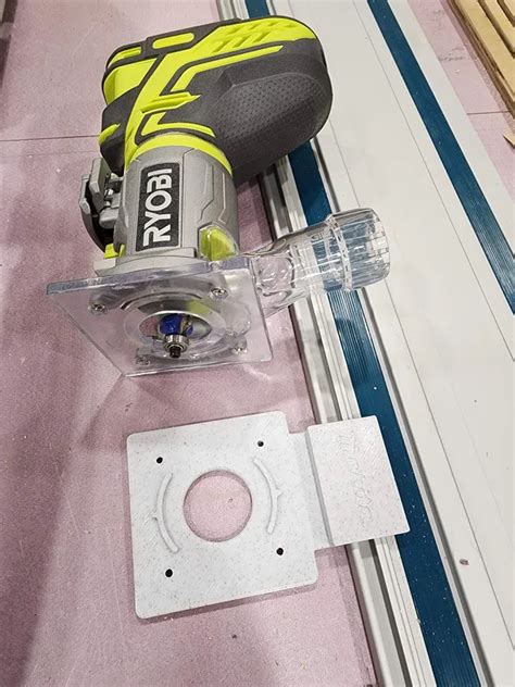 Track Saw Guide Plate Adapter For Ryobi Trim Router By Shbatm
