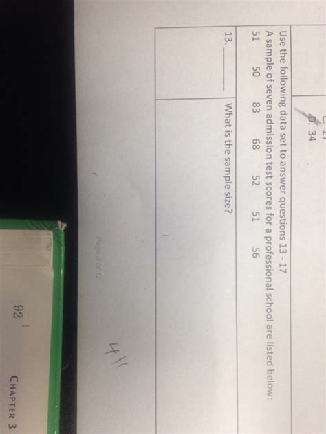 solved use the following data set to answer question 13 17