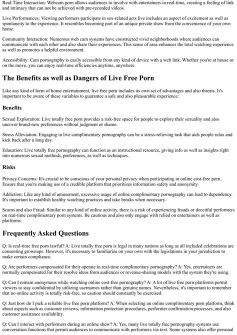 Ppt Discovering The Excitements Of Live Free Porn A Guide To Webcam