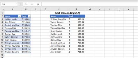 How To Use SORT Formula In Excel