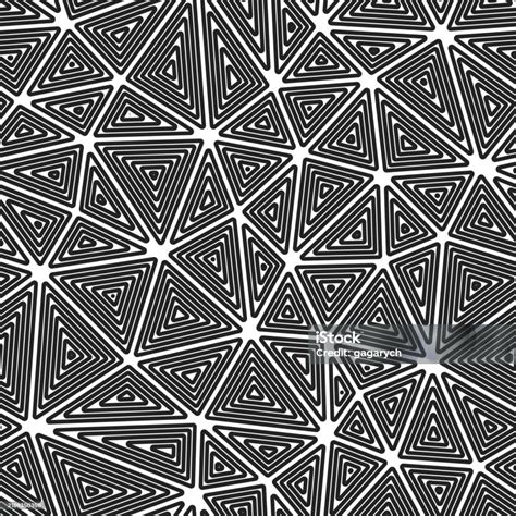 Vector Science Background Large Triangles Size Multiple Repeated Inner Triangles Black And White