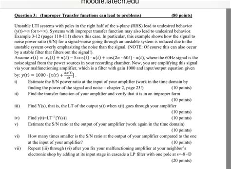 Uestion Improper Transfer Functions
