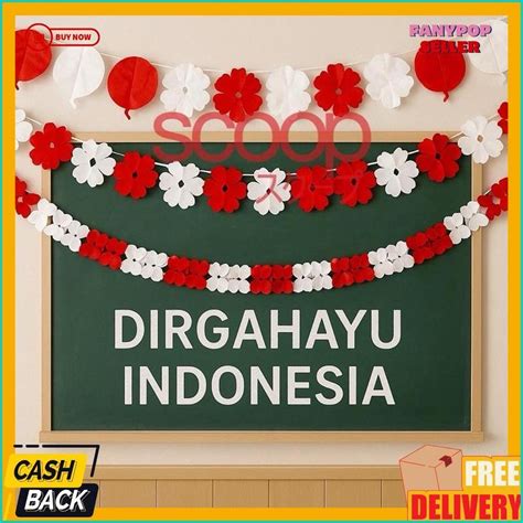 Jual Scoop Dekorasi 17 Agustus Merah Putih Kemerdekaan Garlan Pc