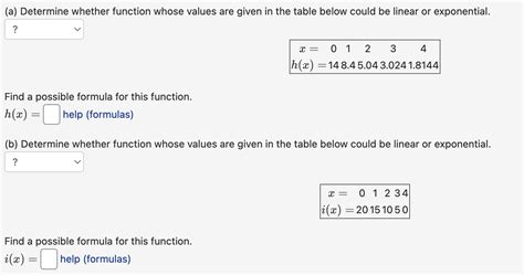 Solved A Determine Whether Function Whose Values Are Given