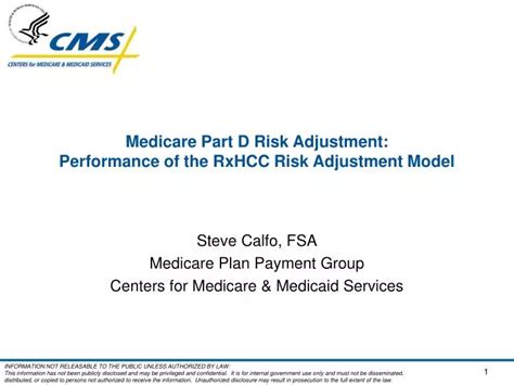 Ppt Medicare Part D Risk Adjustment Performance Of The Rxhcc Risk