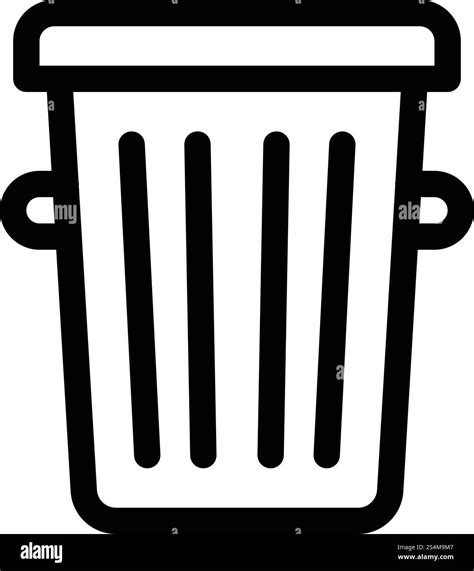 Trash Bin Icon Outline Trash Bin Vector Icon For Web Design Isolated
