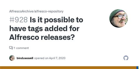is it possible to have tags added for alfresco releases · issue 928