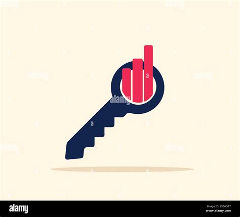 Progress Key Path Graph Escalating Showcasing Success Illustration