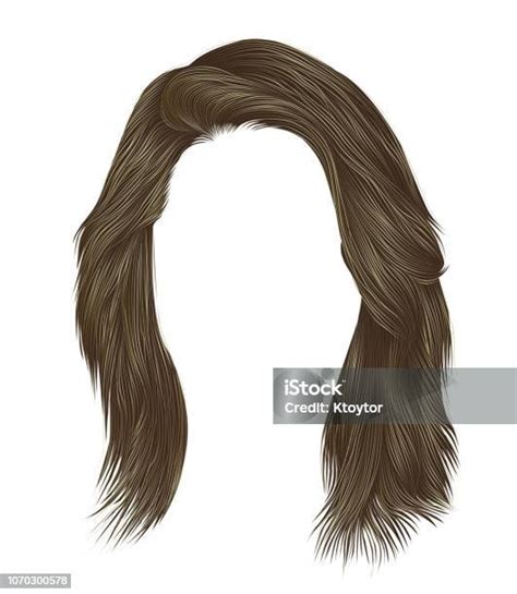 유행 여자 머리 금발 색상medium 길이입니다 뷰티 스타일입니다 현실적인 3d 이미지입니다 0명에 대한 스톡 벡터 아트 및 기타 이미지 Istock