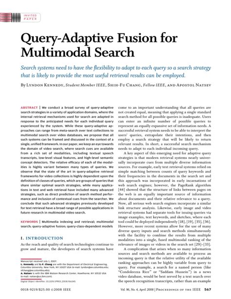 query adaptive fusion for multimodal search