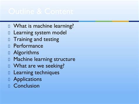 Overview Of Machine Learning PPT