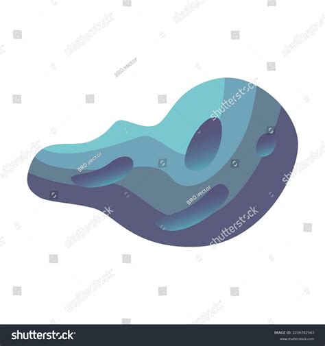Colorful Asteroid Vector Illustration Meteorite Meteoroid Stock Vector Royalty Free 2226782563