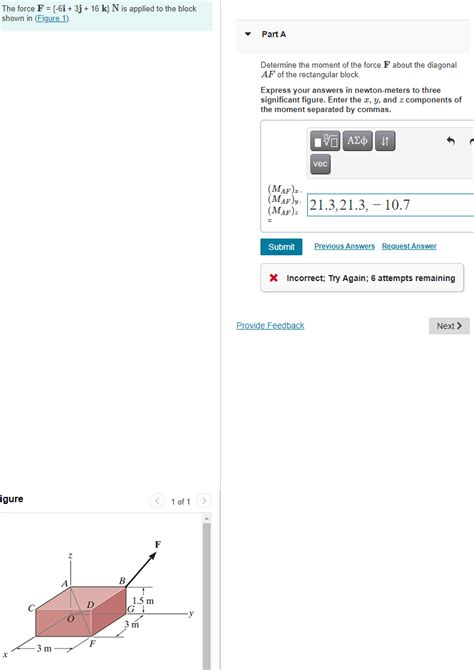 Solved The Force F { 6i 3j 16 K} N Is Applied To The